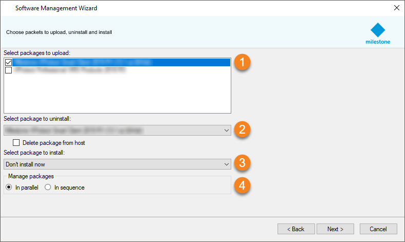 Manage servers wizard