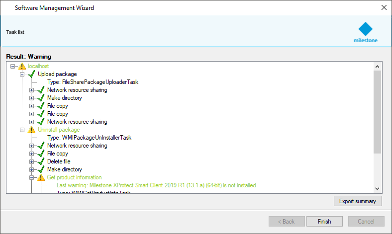 Manage servers wizard