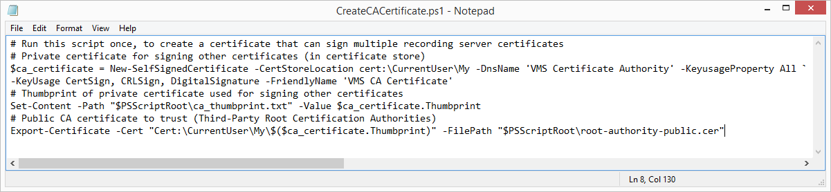 Creating and distributing certificates manually