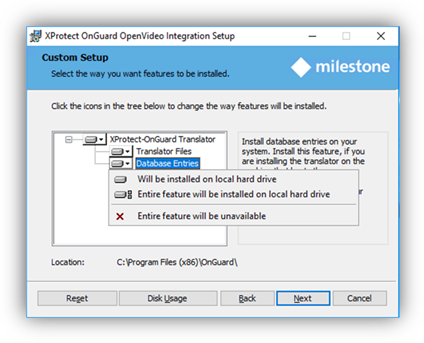 Installing Milestone-OnGuard add-on