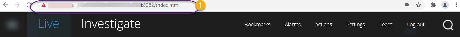 Sharing XProtect Web Client page (explained)