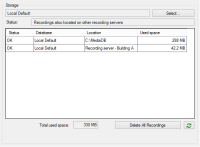 Monitor the status of databases for devices