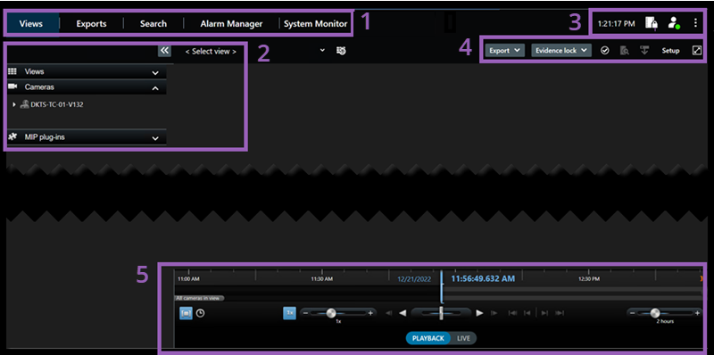 User interface overview