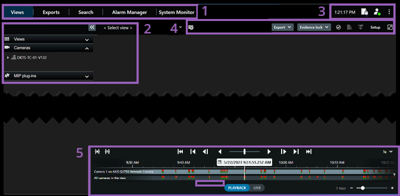 User interface overview