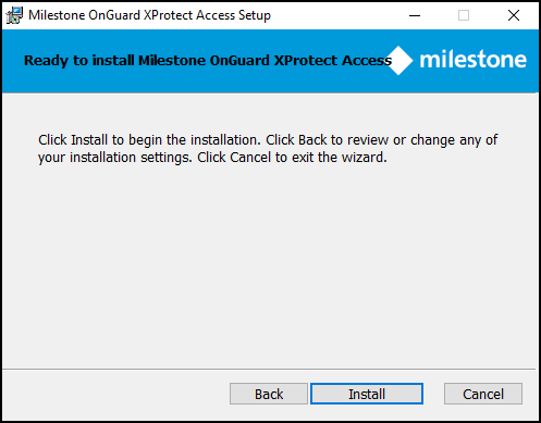 Step 1: Installing OnGuard XProtect Access Service