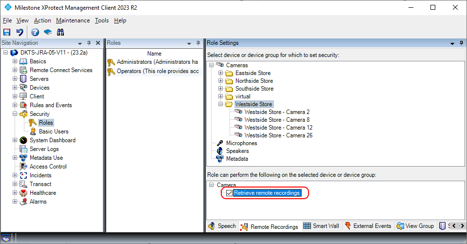 Retrieve Edge Storage recordings on manual user request