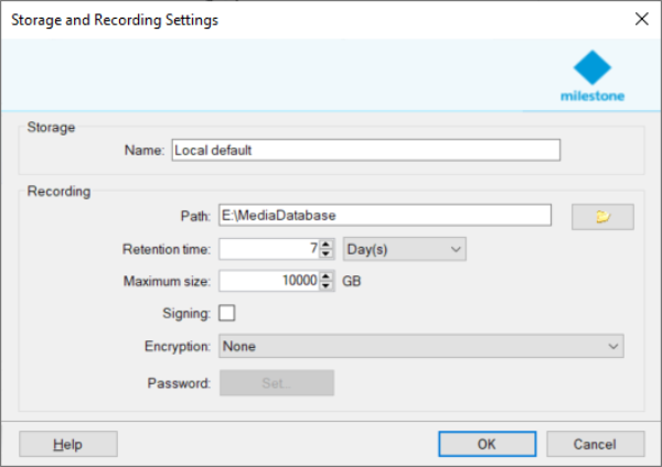 Storage configuration