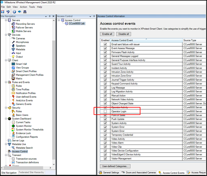 Upgrading from 1.1 with operator login events
