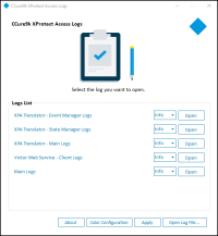 Using the log viewer application