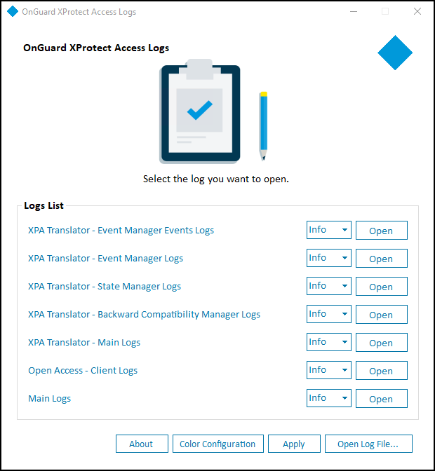 Using the log viewer application