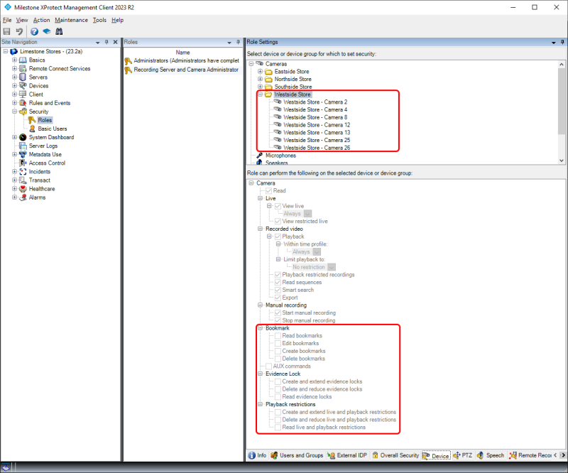 Inherited device permissions