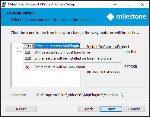 Step 2: Installing OnGuard XProtect Access MipPlugin