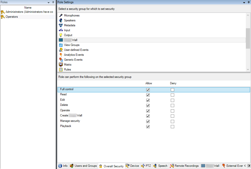 User permissions for Smart Wall (explained)