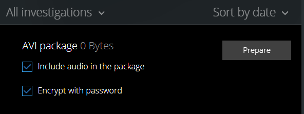 Prepare video export and download