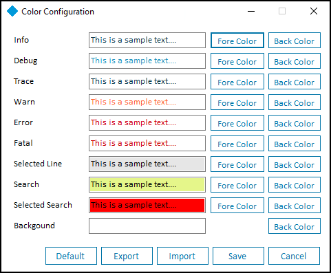 Using the log viewer application
