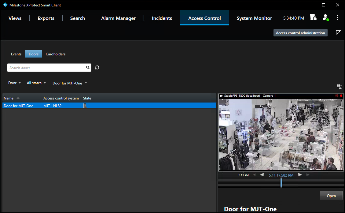 Access control workspace doors
