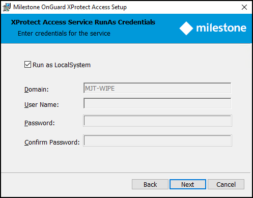 Step 1: Installing OnGuard XProtect Access Service