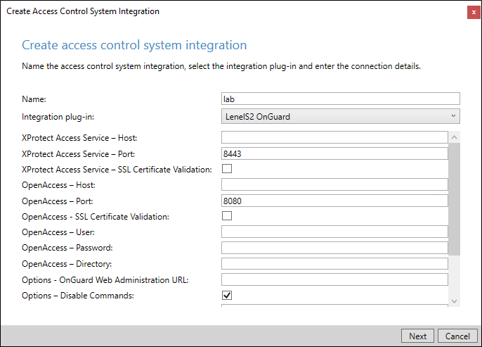 Xprotect Access Instance Creation Wizard