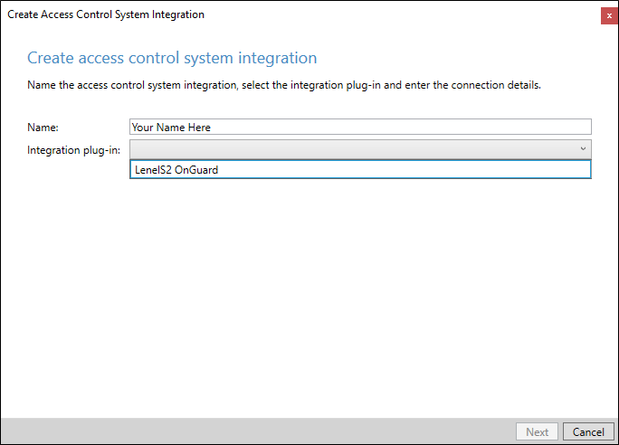 Xprotect Access Instance Creation Wizard
